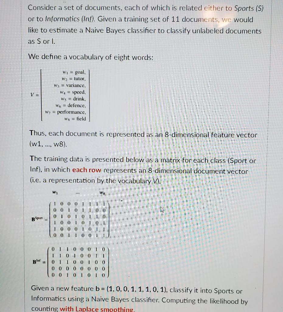 Consider a set of documents, each of which is related | Chegg.com