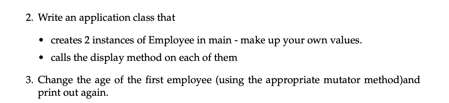 Solved Exercise 1 1. In a file, Car. java, write a support | Chegg.com