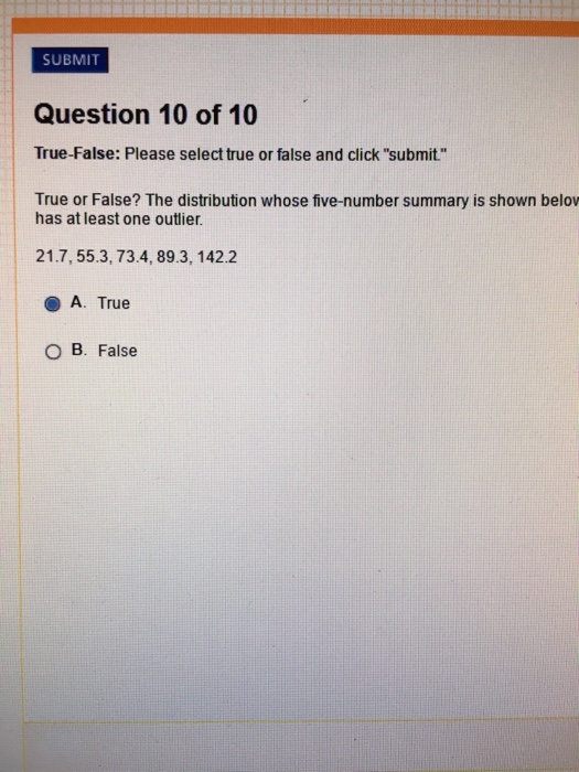 Solved Select true or false and click "submit." True or | Chegg.com