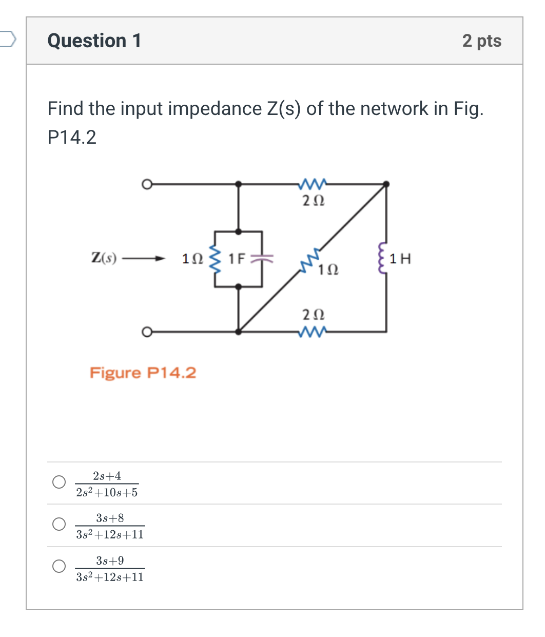 Question 1Find the input impedance Z(s) of ﻿the | Chegg.com