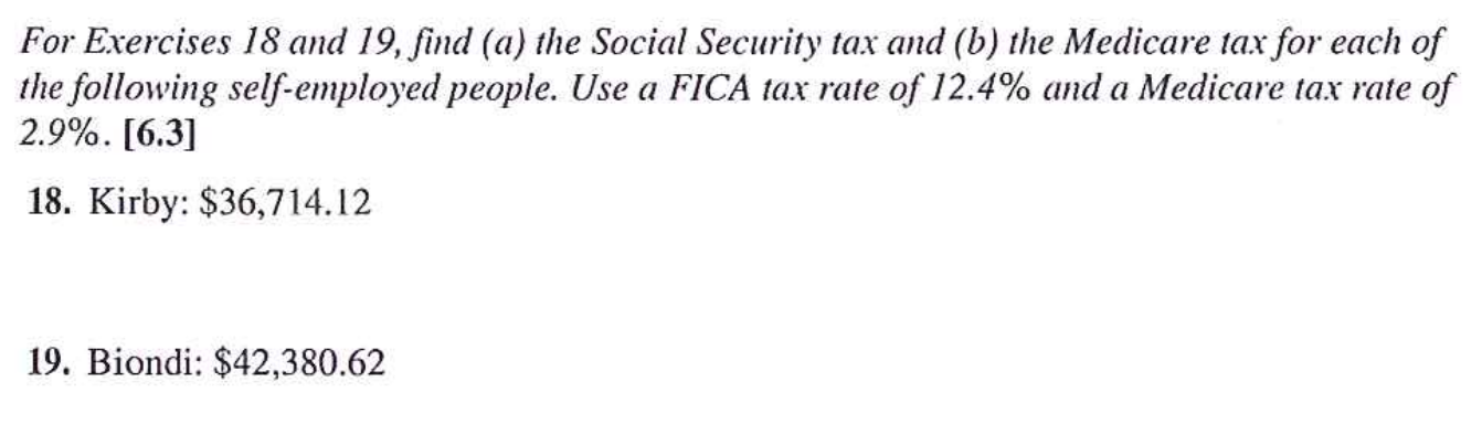 Solved For Exercises 18 and 19, find (a) the Social Security | Chegg.com