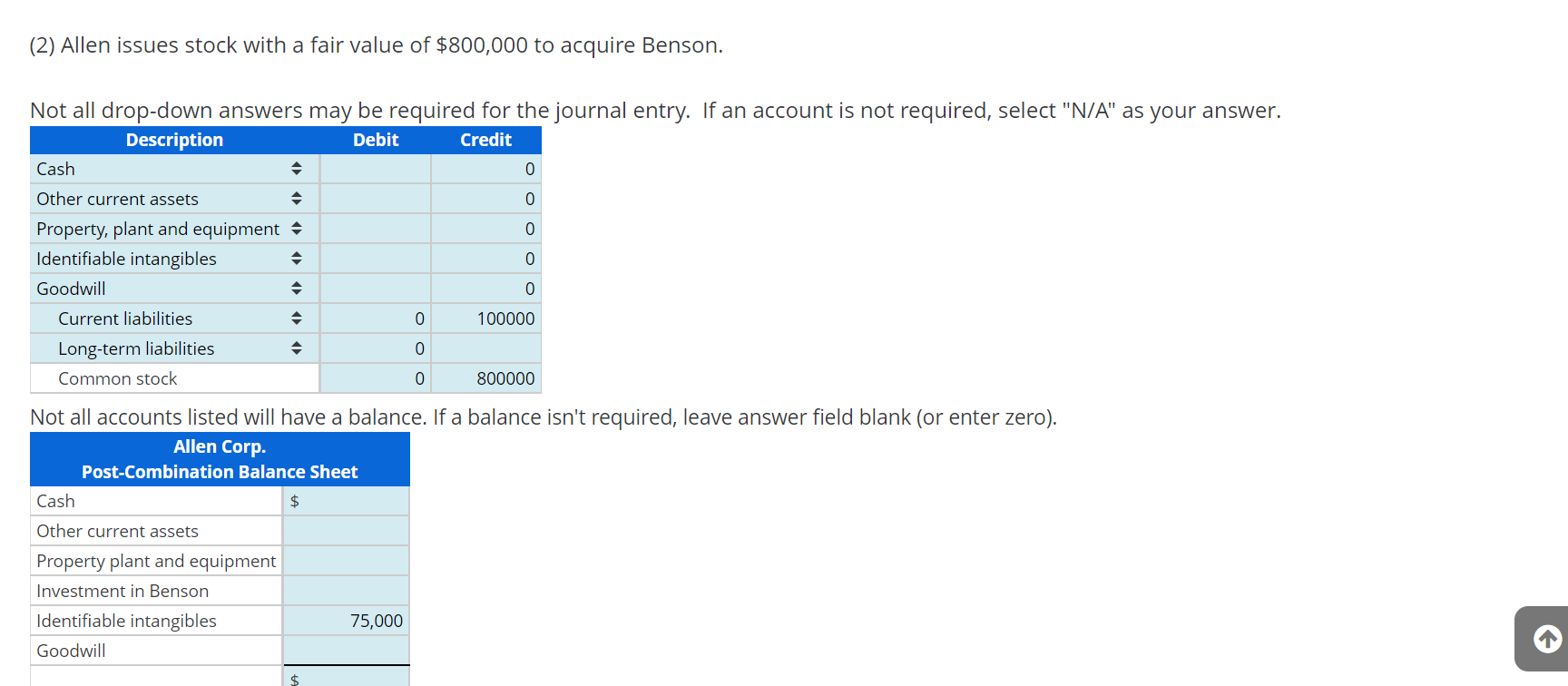 PLEASE HELP ME SOLVE. BLANK ANSWERS ARE WHAT I AM | Chegg.com