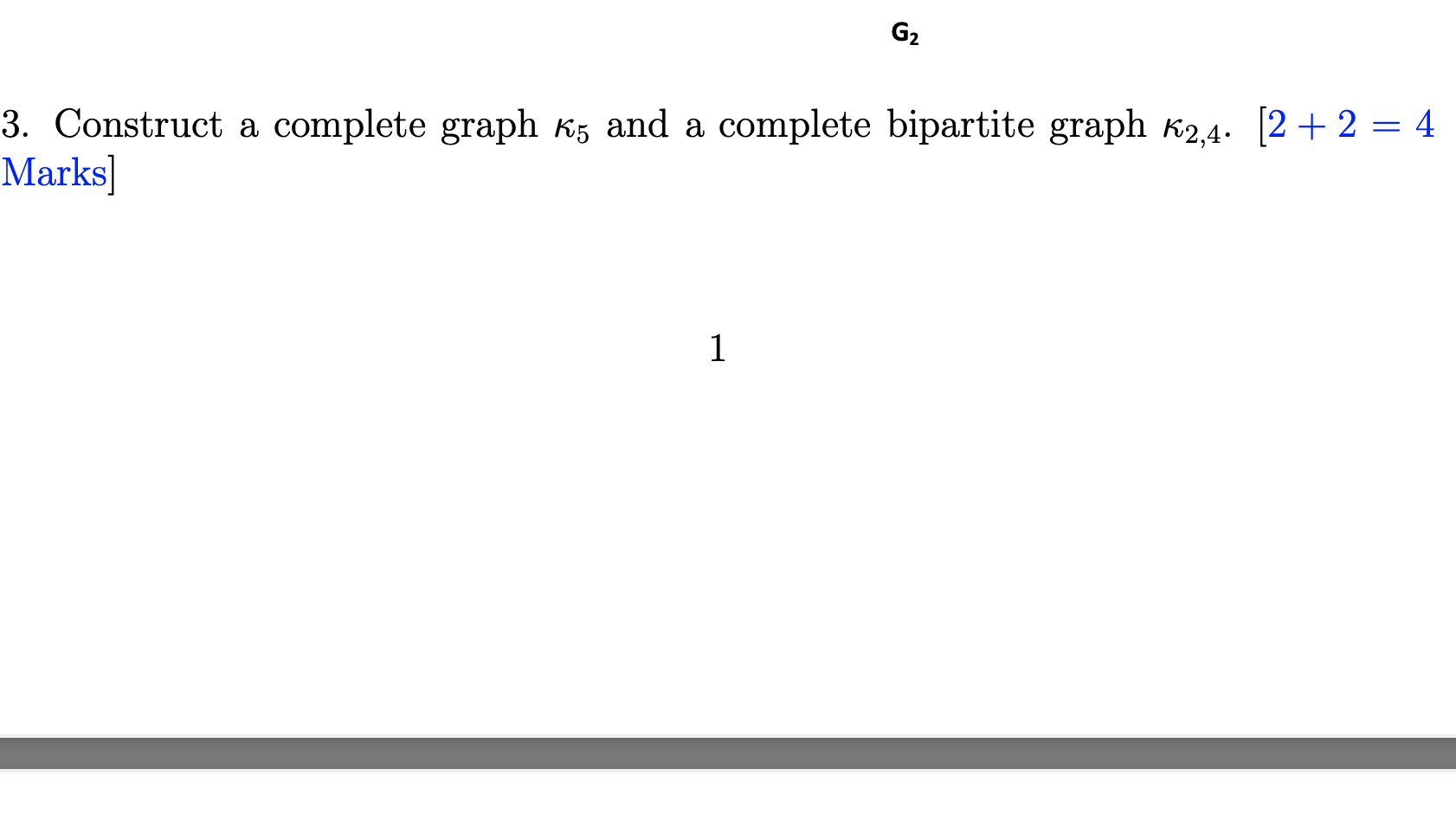 Solved G2 3. Construct a complete graph k5 and a complete | Chegg.com