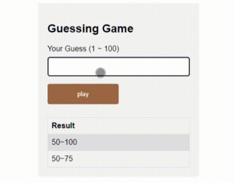 Solved Use HTML Javascript & CSS to make a number guessing | Chegg.com