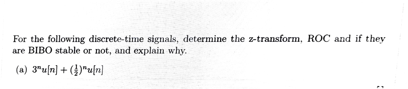 Solved For the following discrete-time signals, determine | Chegg.com