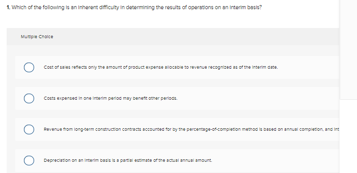 Solved Which of the following is an Inherent difficulty In | Chegg.com