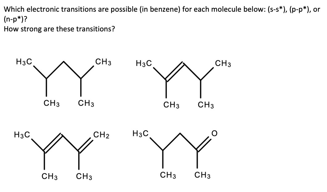 Solved Which electronic transitions are possible (in | Chegg.com