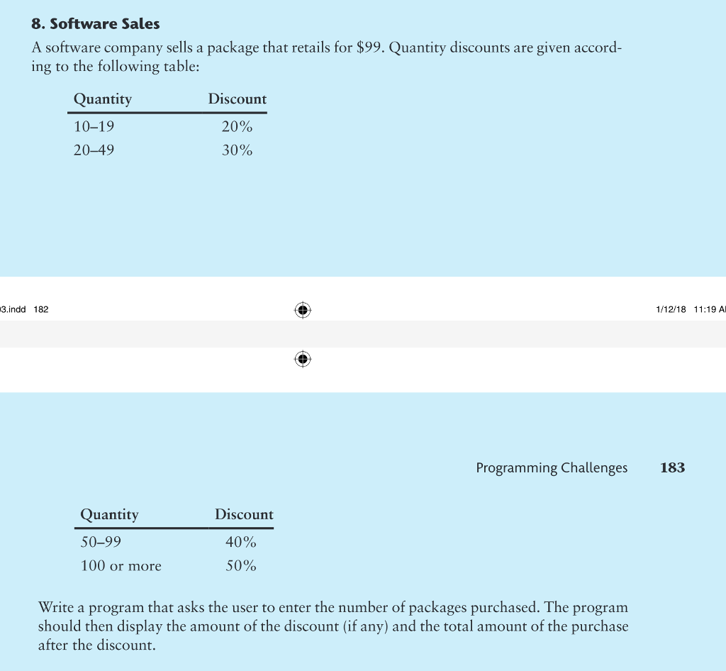 Solved 8. Software Sales A software company sells a package | Chegg.com