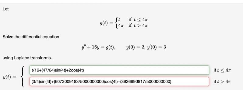 Solved Let Solve the differential equation using Laplace | Chegg.com