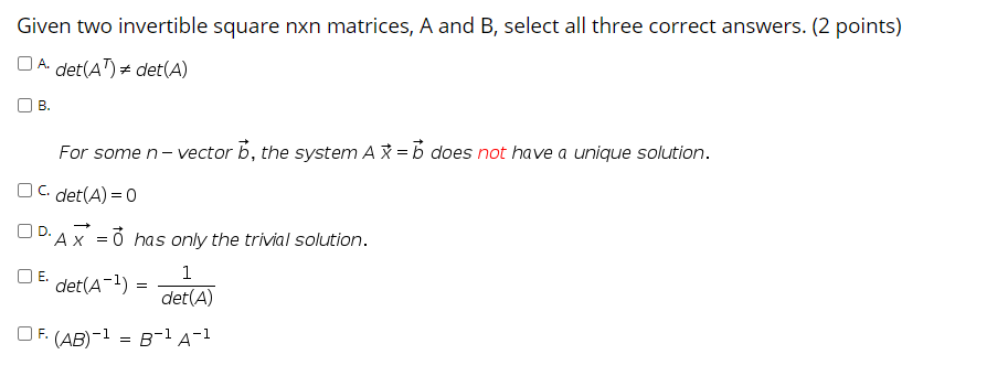 Solved Given Two Invertible Square Nxn Matrices A And B 
