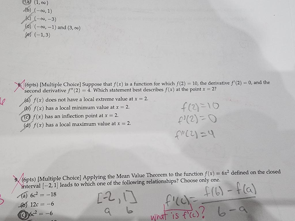 Solved Suppose that f(x) is a function for which f(2) =10, | Chegg.com