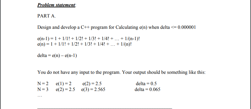 Solved Problem statement PART A Design and develop a C++ | Chegg.com