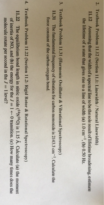 Solved 2. Textbook Problem 11.12 (Section 11.1: | Chegg.com