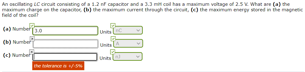 Solved An oscillating LC circuit consisting of a 1.2 nF | Chegg.com