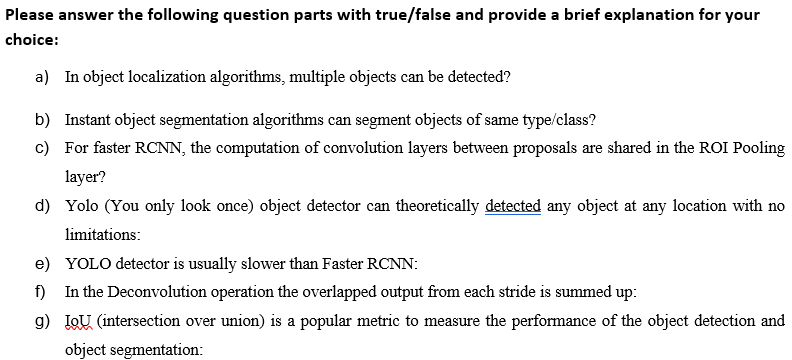 Solved Machine/Deep Learning - Please answer all parts of | Chegg.com
