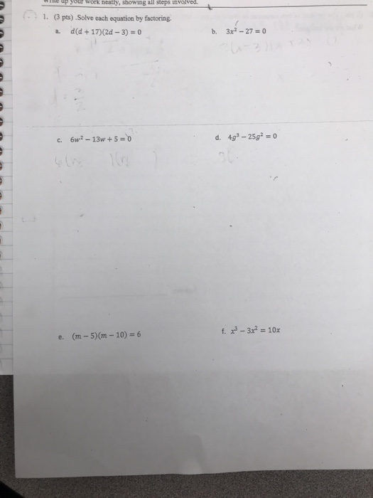 Solved ne up your work neatly, showing all steps invalved | Chegg.com