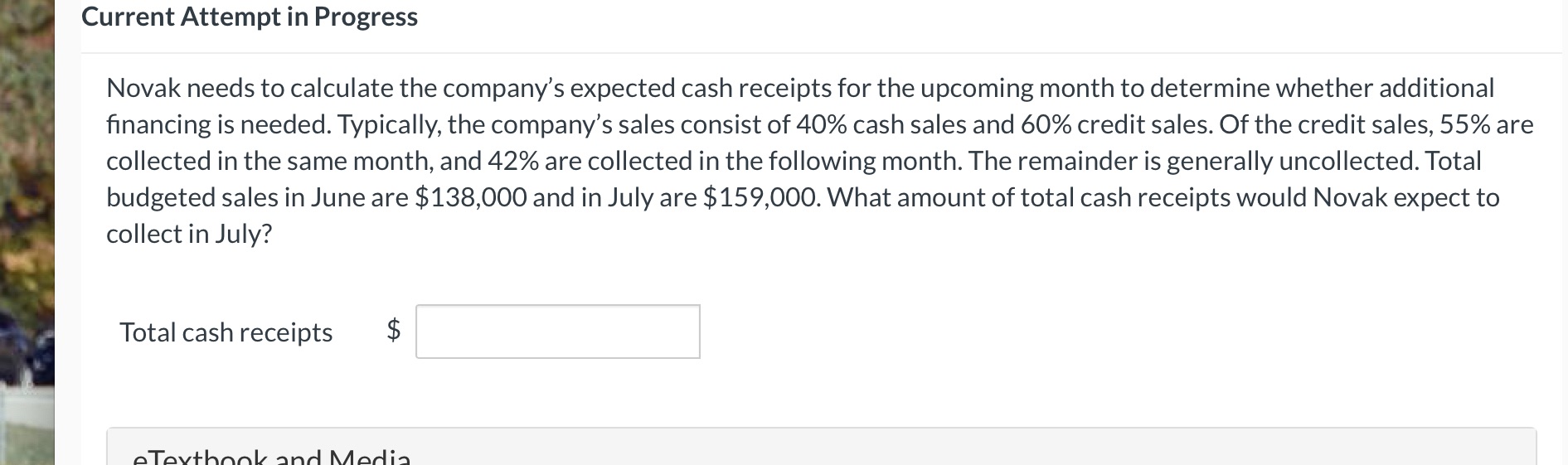 Solved Novak needs to calculate the company's expected cash | Chegg.com