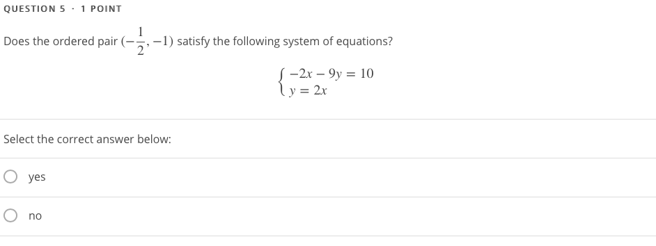 Solved QUESTION 2.1 POINT Without graphing, determine the | Chegg.com
