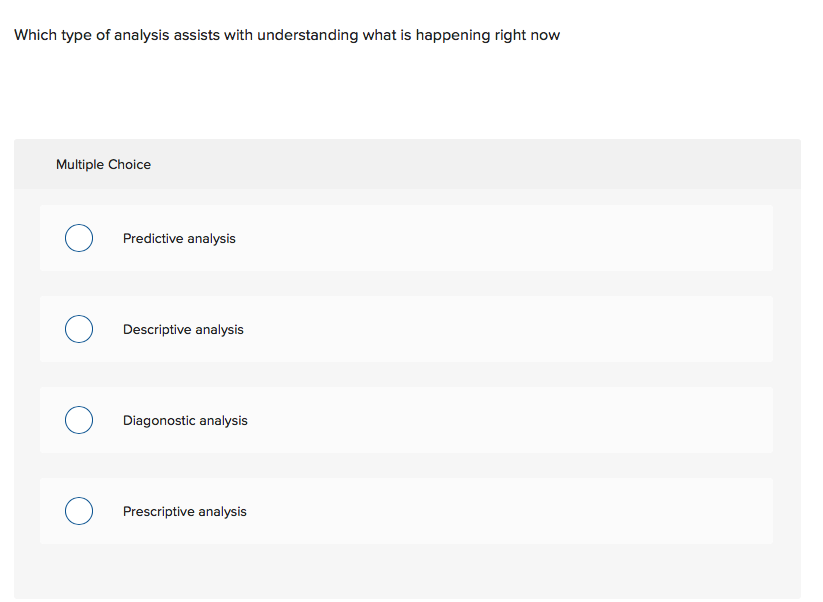 Solved Which type of analysis assists with understanding | Chegg.com