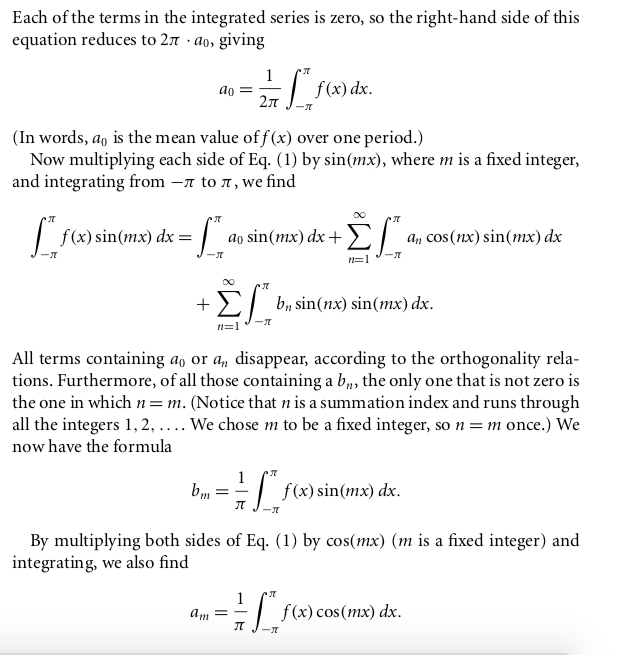 Solved 00 f(x) = a1 + (a, cos(nx) + b., sin(nx)). (1) H1 | Chegg.com