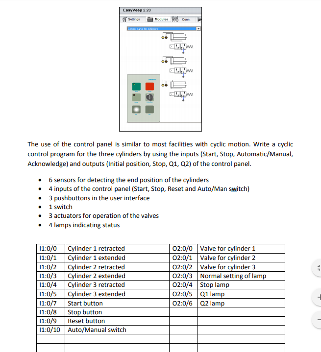 Solved Easy Veep 2.20 Settings Modules Com Corhold er der | Chegg.com