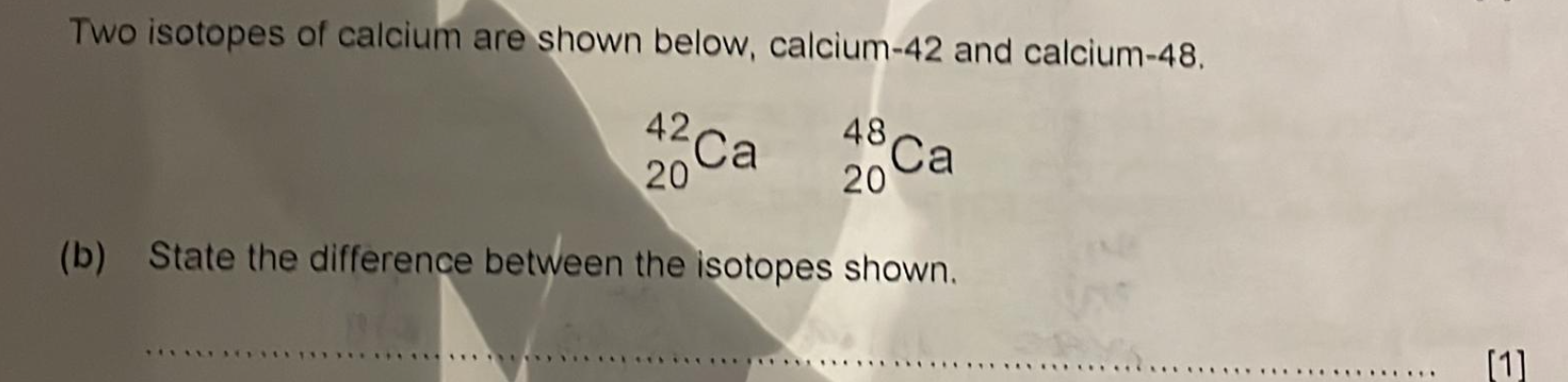 Solved Two isotopes of calcium are shown below, calcium- 42 | Chegg.com