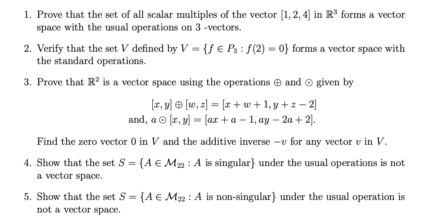 Solved Prove that the set of all scalar multiples of the | Chegg.com