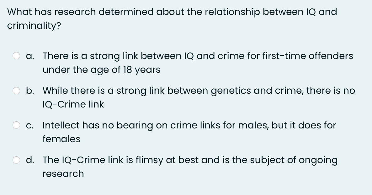 Solved What has research determined about the relationship | Chegg.com