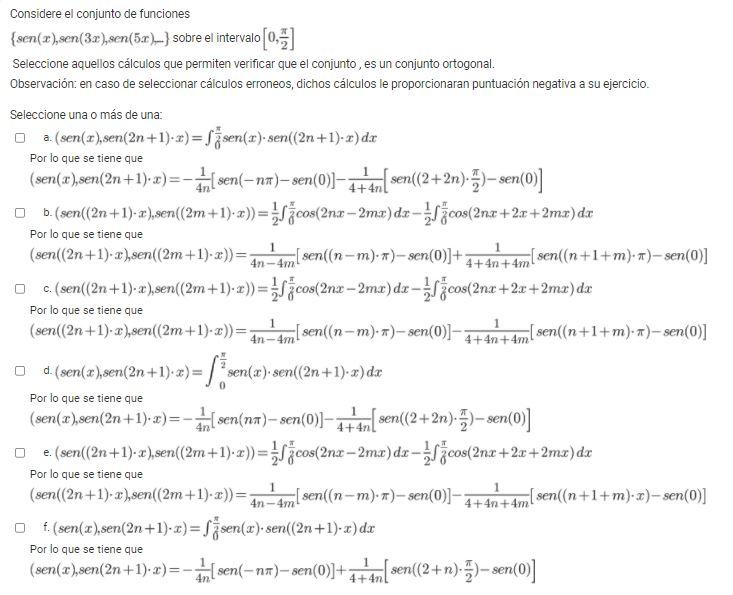 Solved Consider the set of functions { sen(x), sen(3x), | Chegg.com