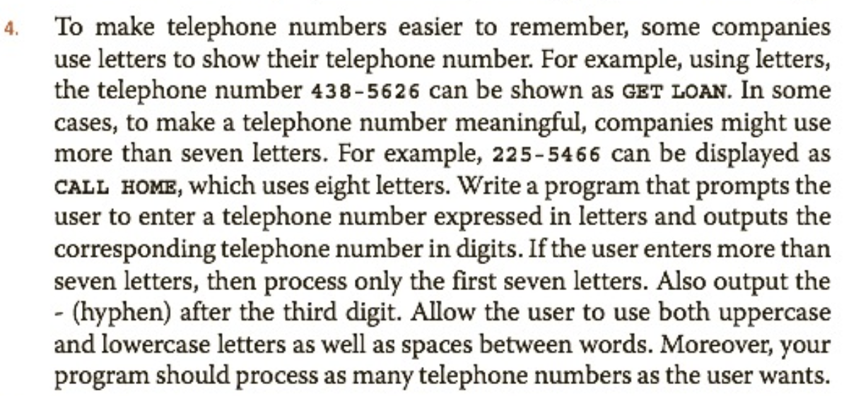 Solved To Make Telephone Numbers Easier To Remember Some Chegg