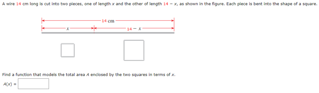 Solved A wire 14 cm long is cut into two pieces, one of | Chegg.com