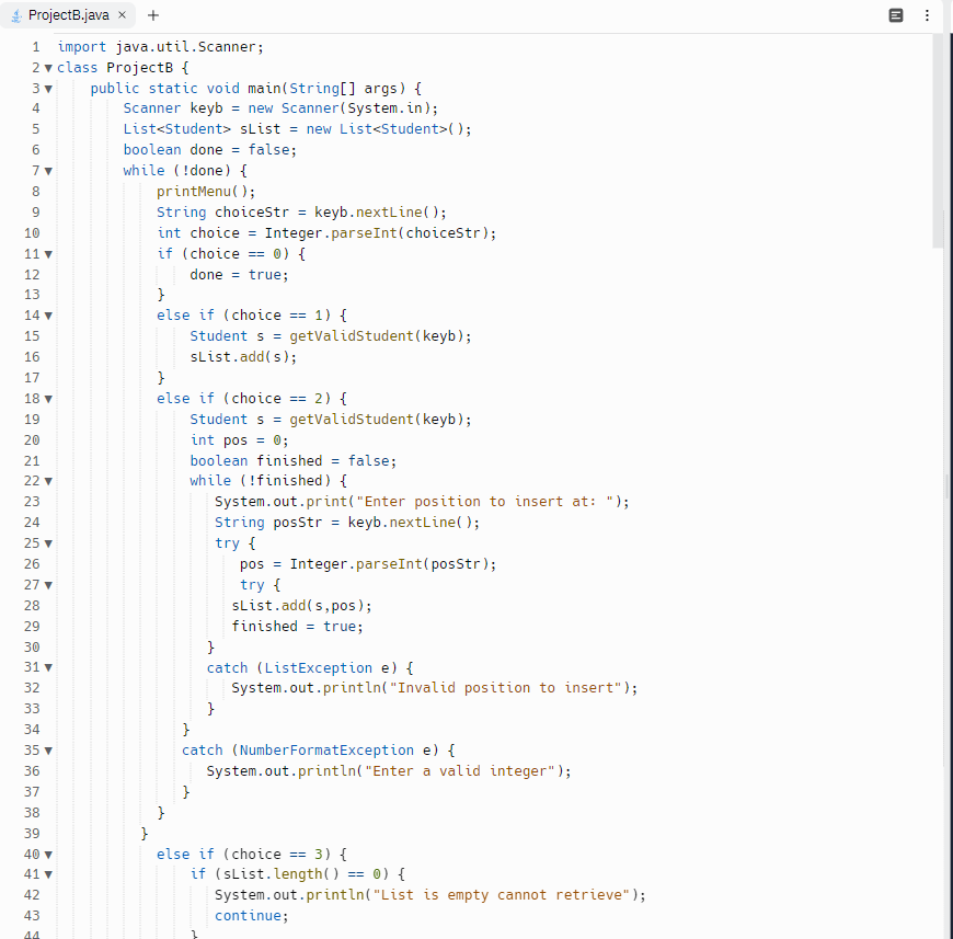 Solved Hi for this program I need help handling certain | Chegg.com