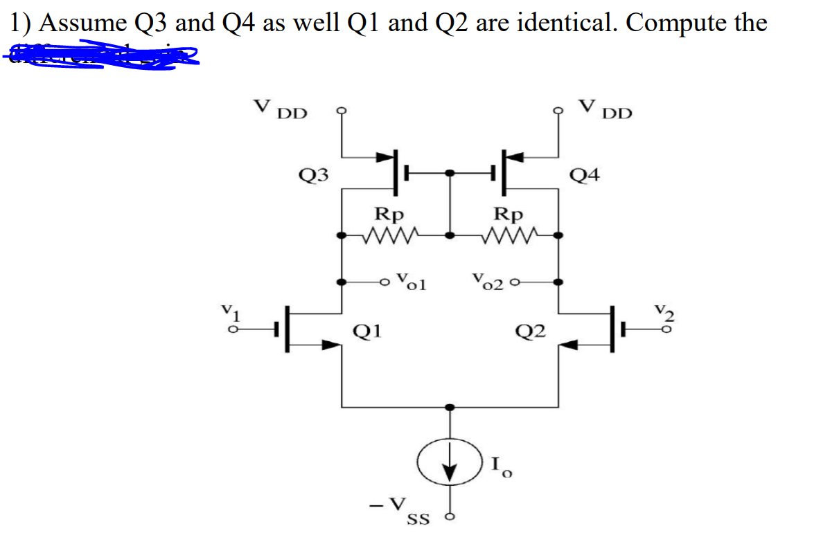 Solved compute the common mode gain and find common mode | Chegg.com