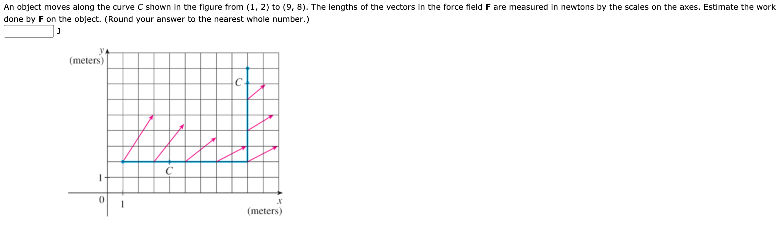 Solved An object moves along the curve C shown in the figure | Chegg.com