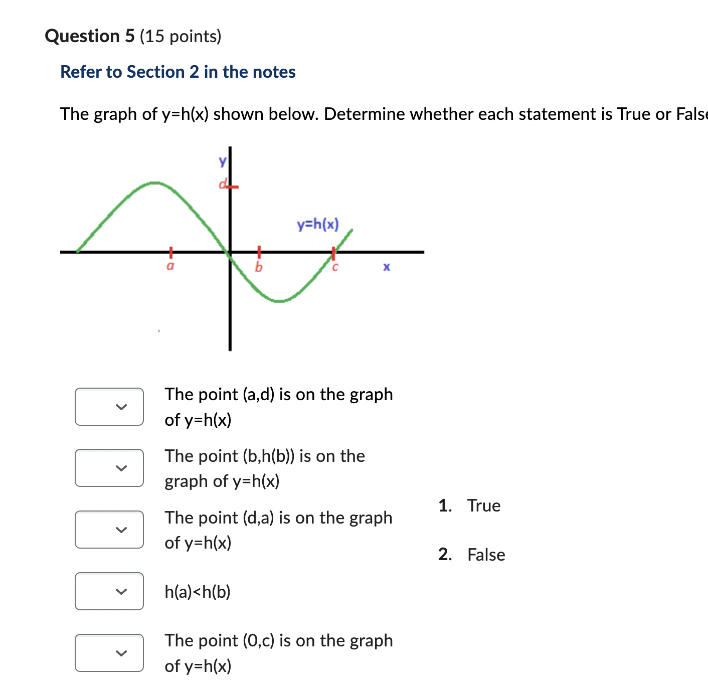 Solved Refer to Section 2 in the notes Determine whether the | Chegg.com