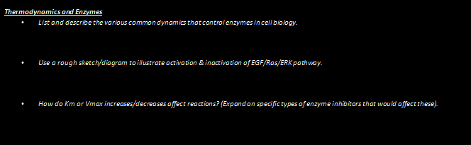 Solved Thermodynamics and Enzymes - List ond describe the | Chegg.com