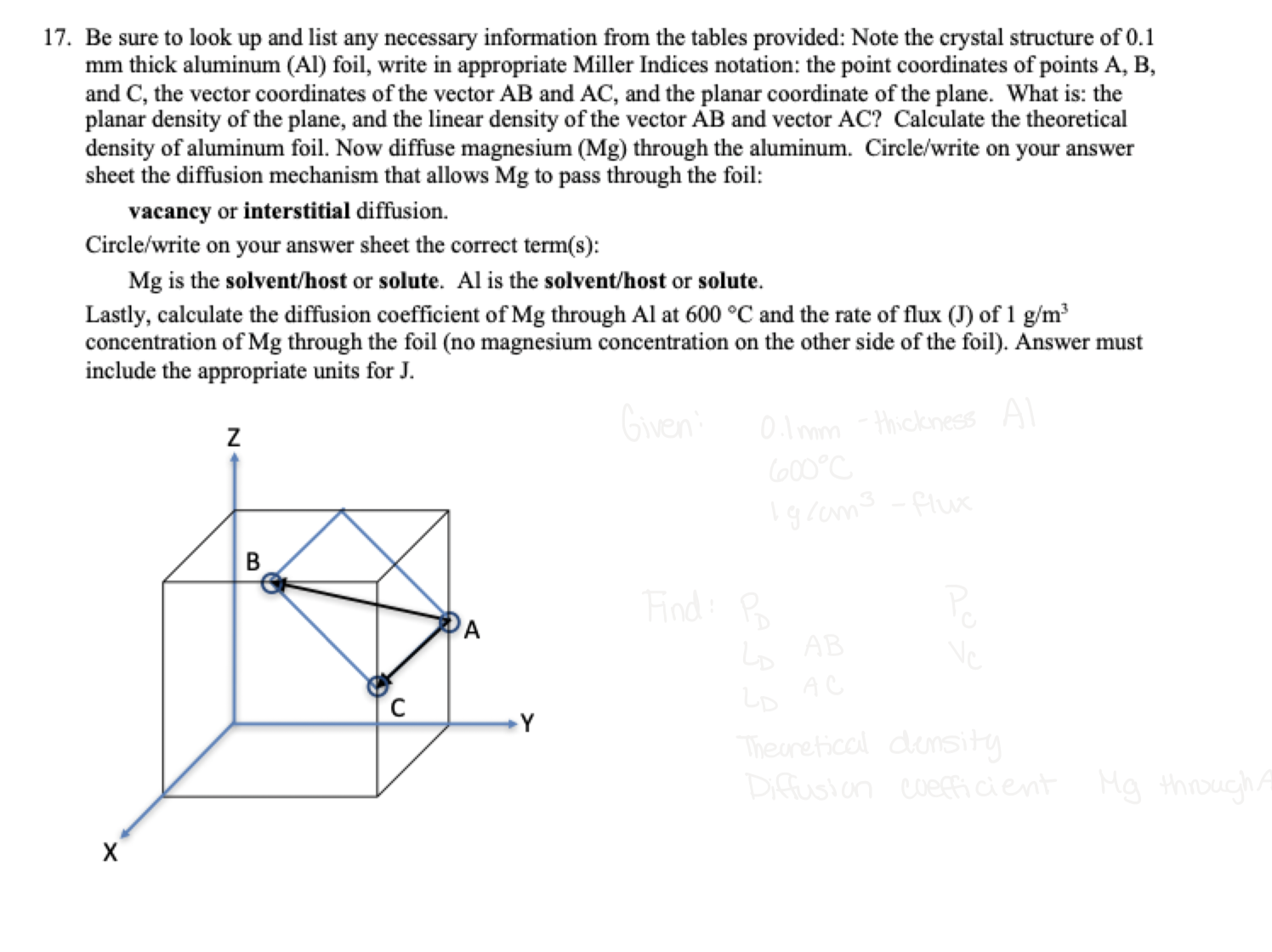 Solved 17. Be sure to look up and list any necessary | Chegg.com