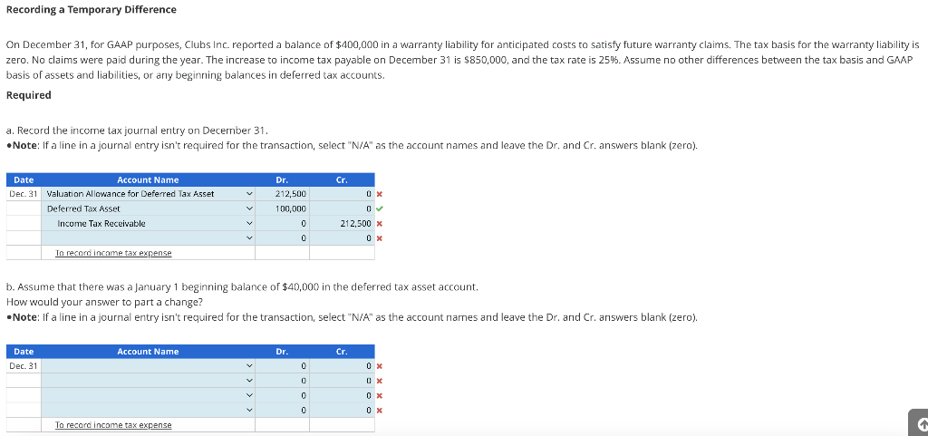 Solved On December 31, for GAAP purposes, Clubs Inc. | Chegg.com