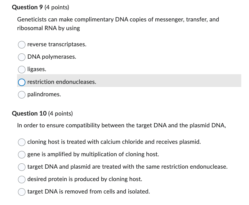 Solved Geneticists can make complimentary DNA copies of | Chegg.com