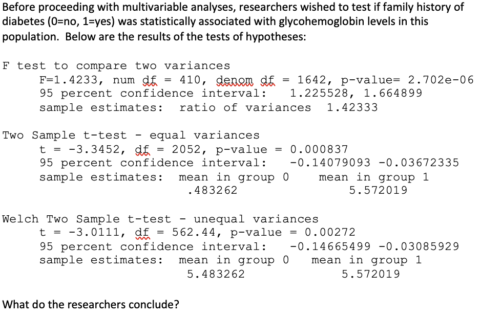 Solved Before proceeding with multivariable analyses, | Chegg.com
