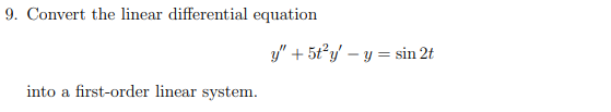 Solved Convert the linear differential | Chegg.com