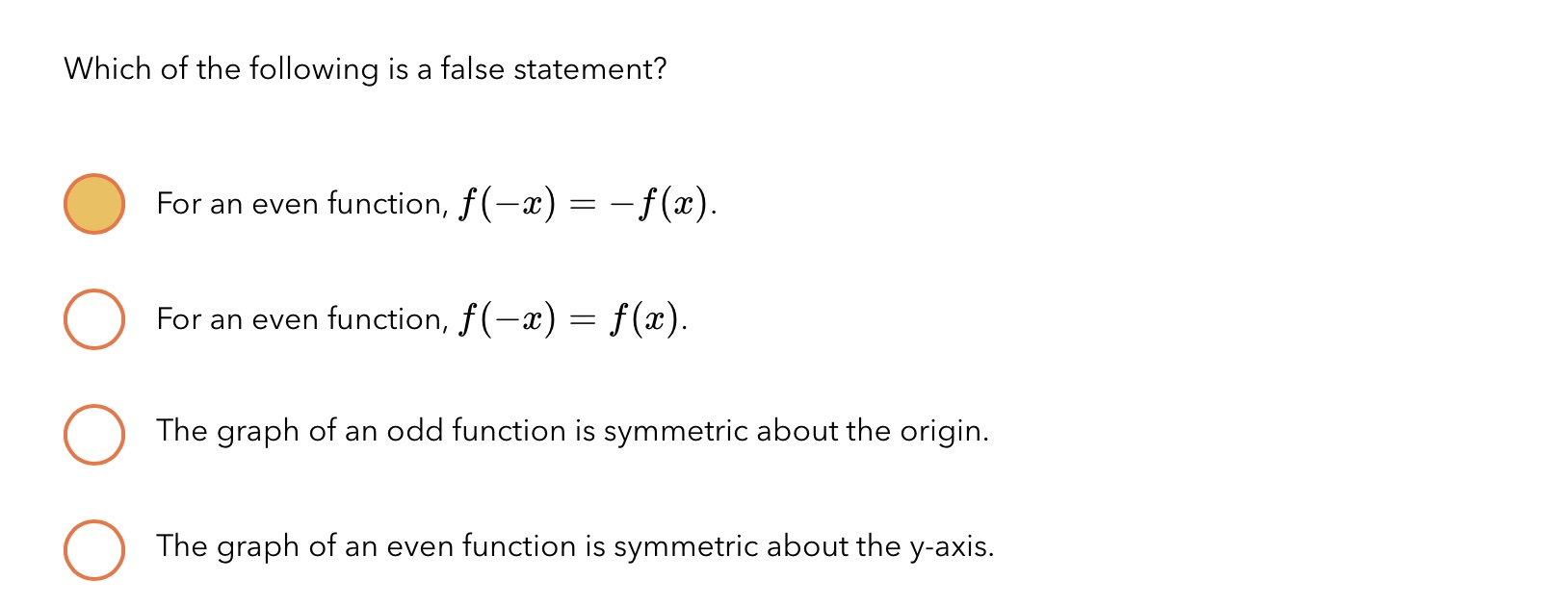 Which of ﻿the following is ﻿a false statement?For an | Chegg.com