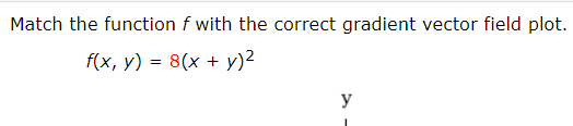 Solved Match the function f with the correct gradient vector | Chegg.com