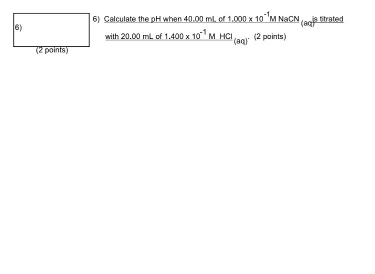 Solved Calculate the pH when 40.00 mL of | Chegg.com