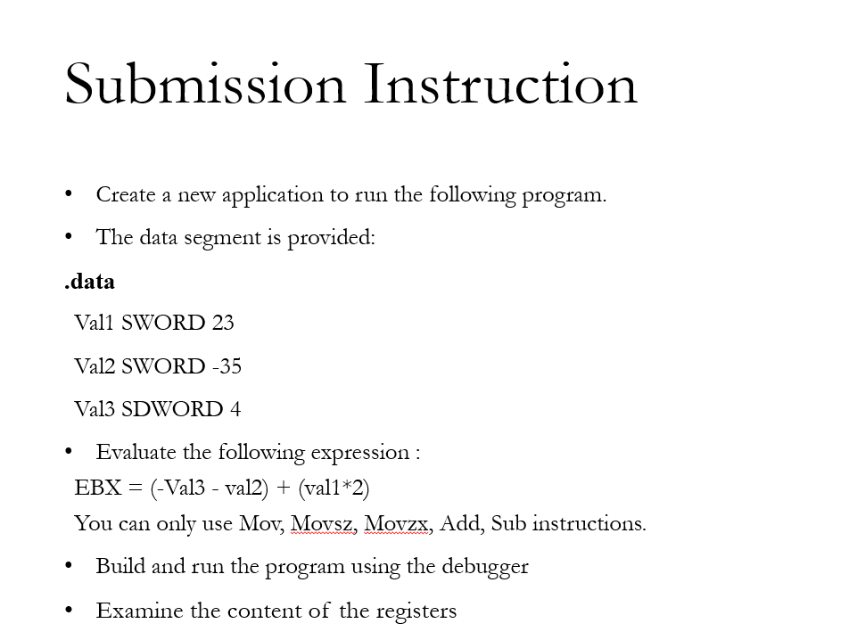 Solved Submission Instruction - Create a new application to | Chegg.com