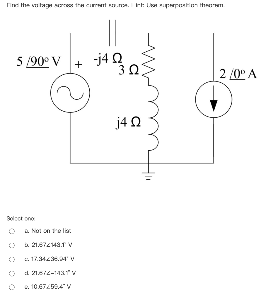Solved Find the voltage across the current source. Hint: Use | Chegg.com