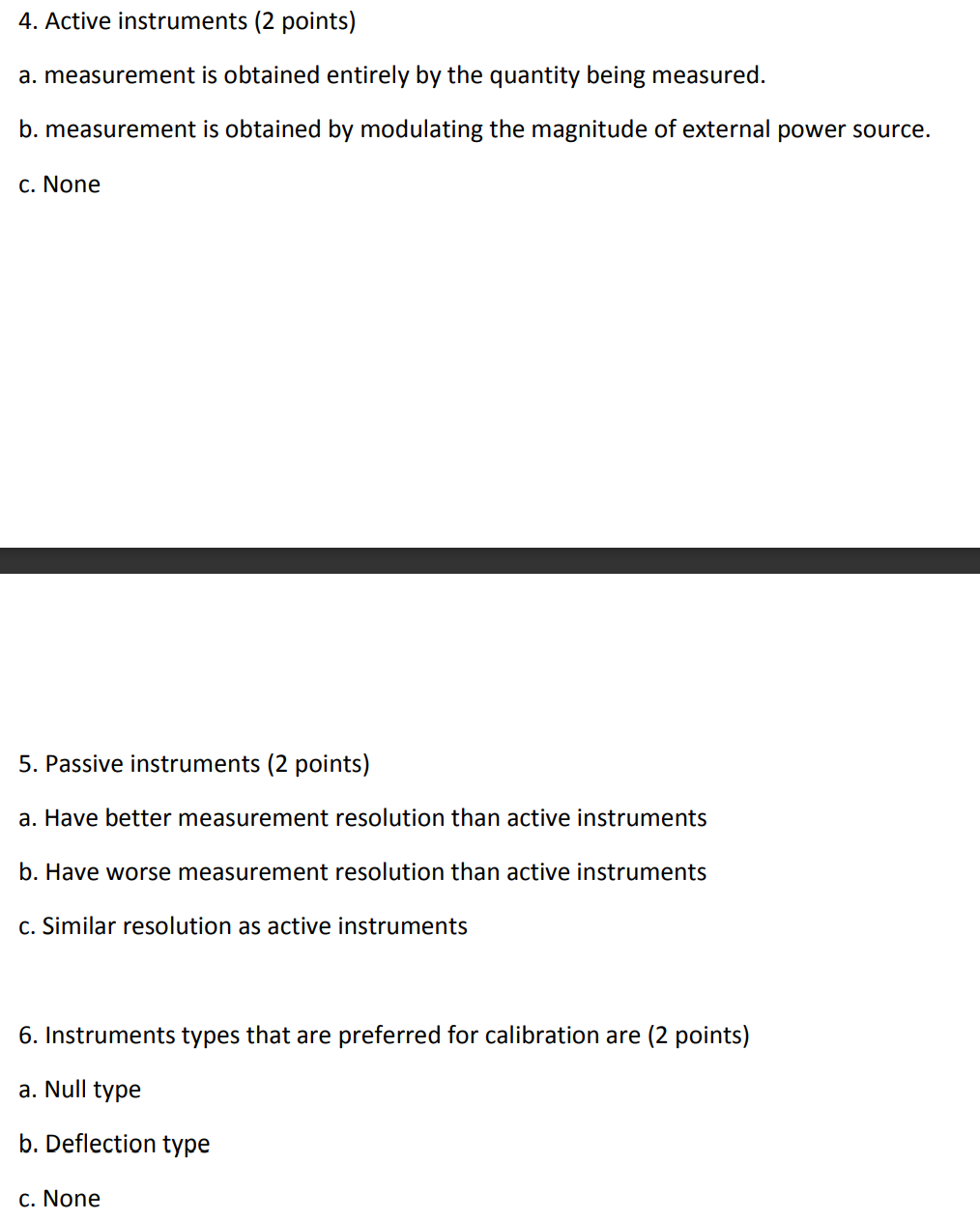 Solved 4. Active instruments (2 points) a. measurement is | Chegg.com