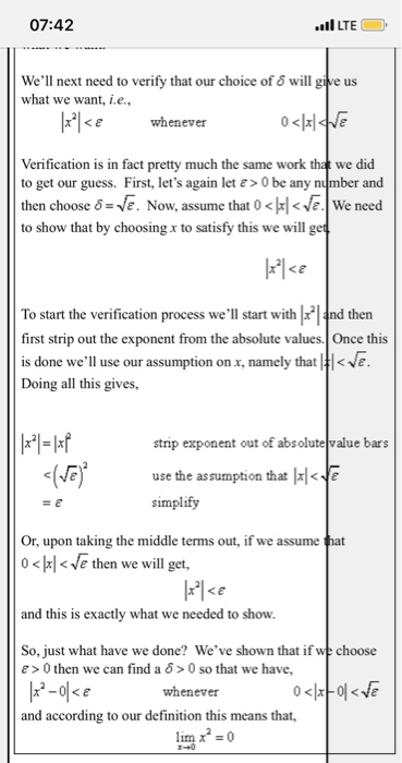 Solved Im trying to understand delta epsilon limit proofs. I | Chegg.com Solved Im trying to understand delta epsilon limit proofs. I | Chegg.com
