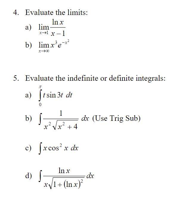 Solved Hello. This for calc 2. I will leave a like for the | Chegg.com