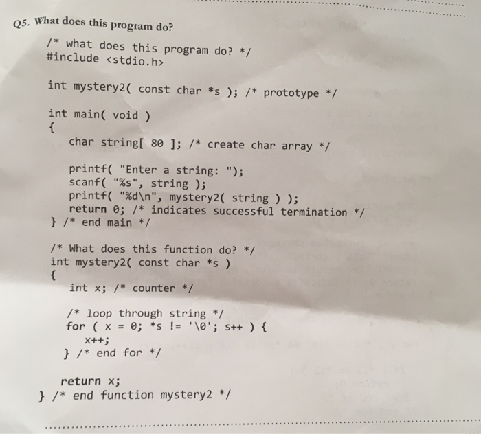Solved What does this program do?/* what does this program | Chegg.com